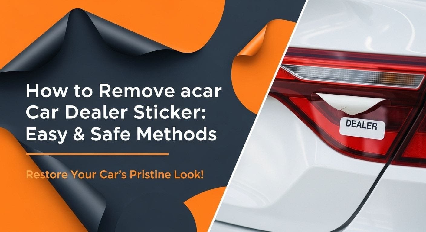 How to Remove a Car Dealer Sticker: Easy & Safe Methods - CarXplorer