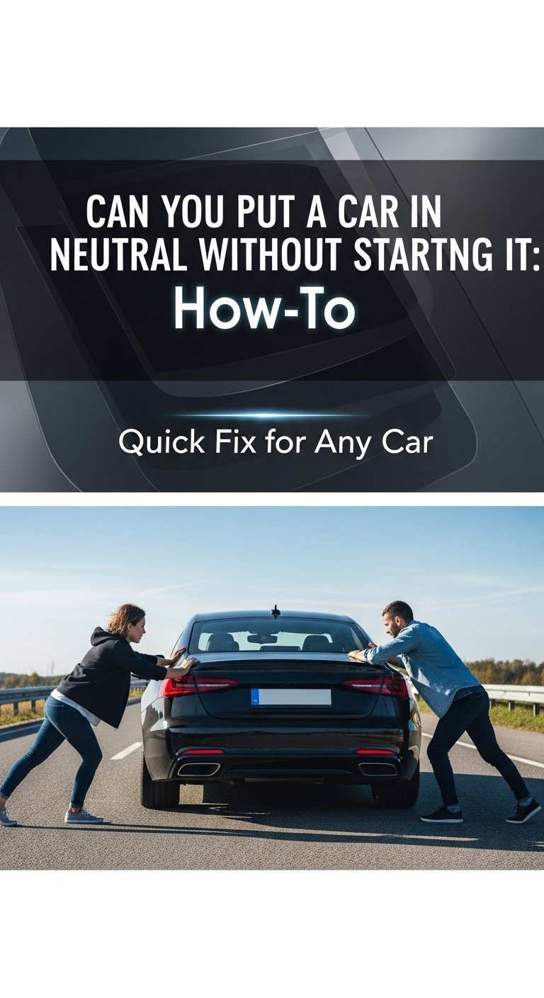 Can You Put a Car in Neutral Without Starting It: How-To - CarXplorer