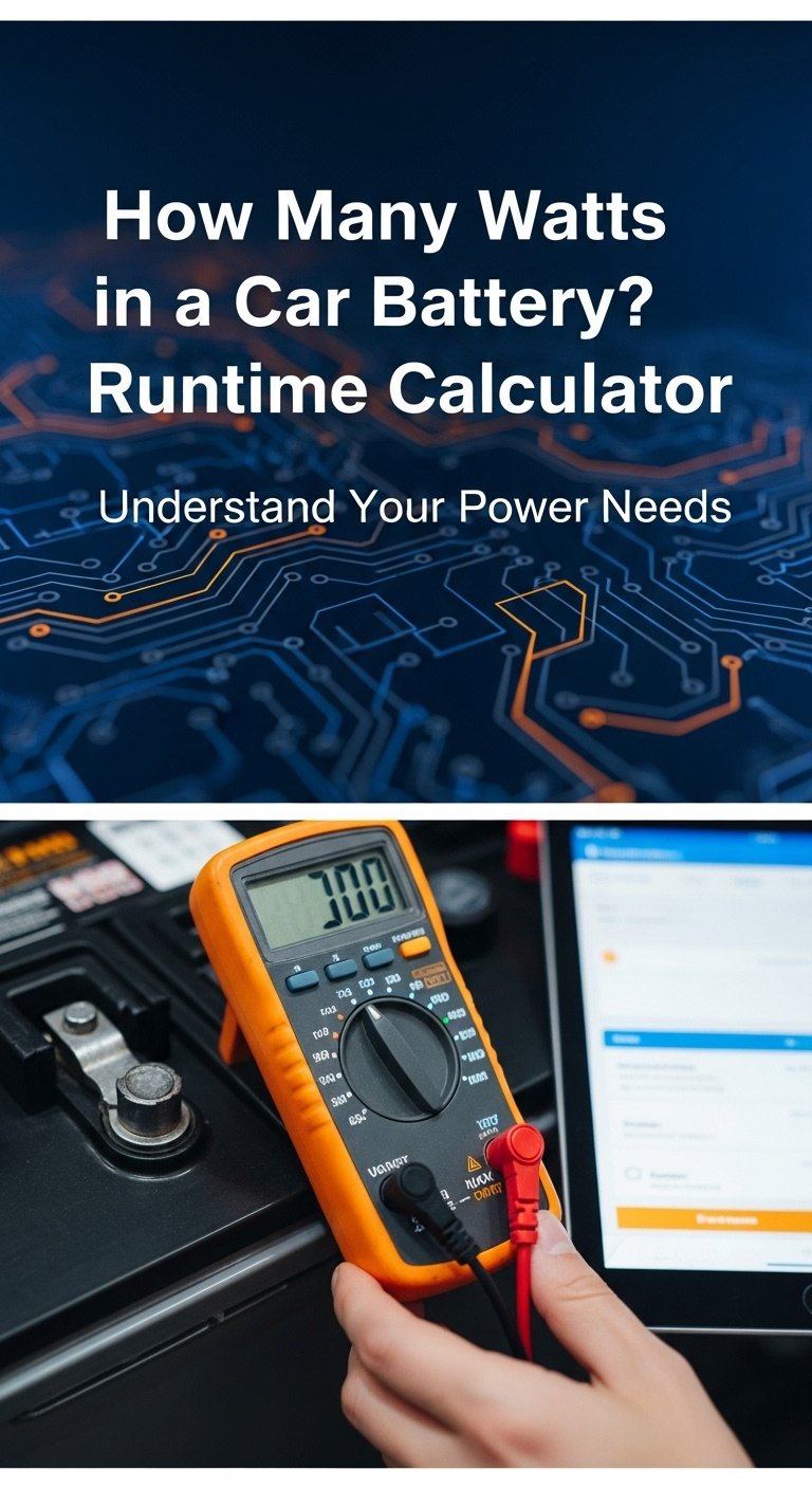 How Many Watts in a Car Battery? Runtime Calculator - CarXplorer