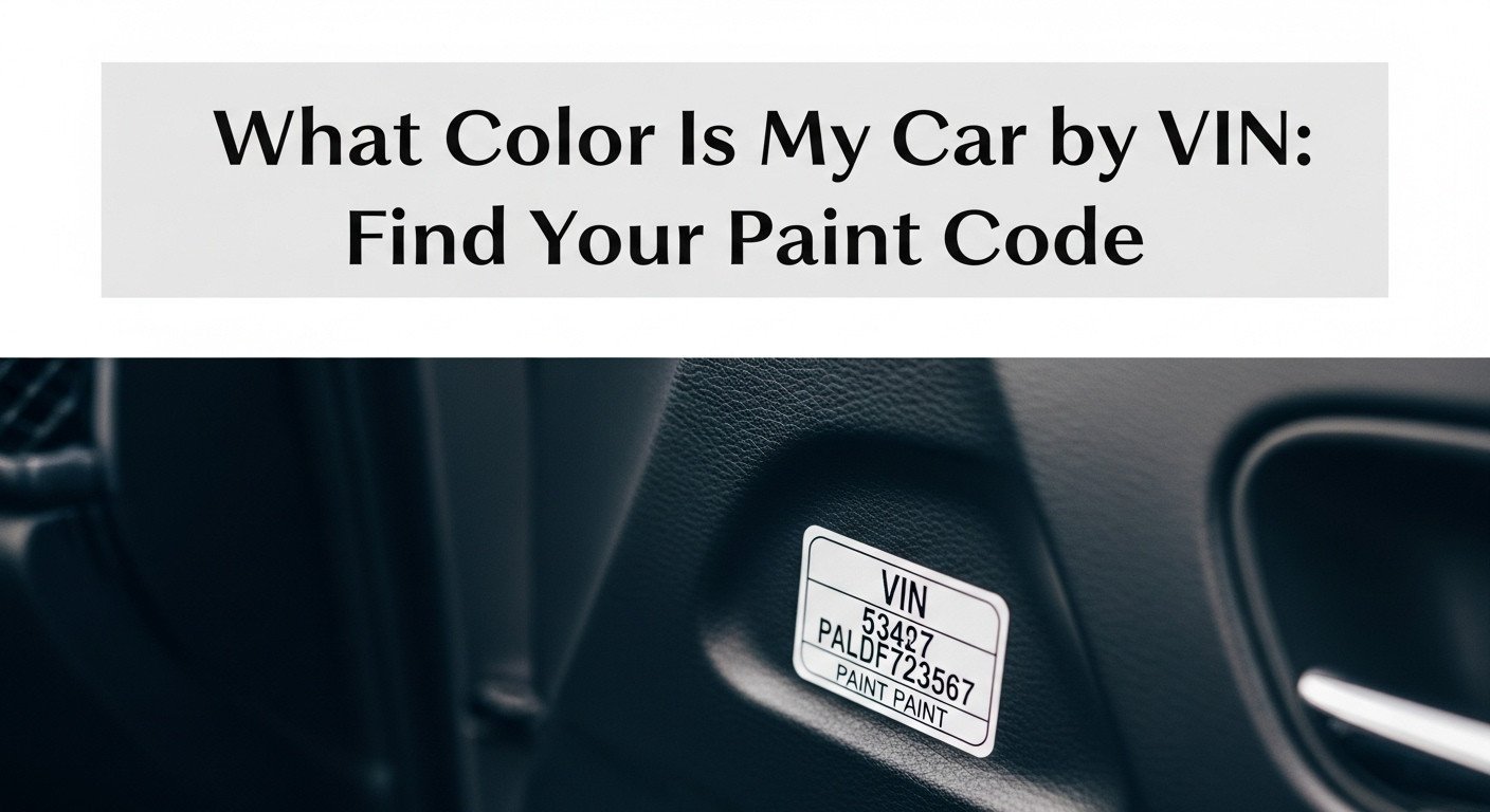 What Color Is My Car by VIN: Find Your Paint Code - CarXplorer